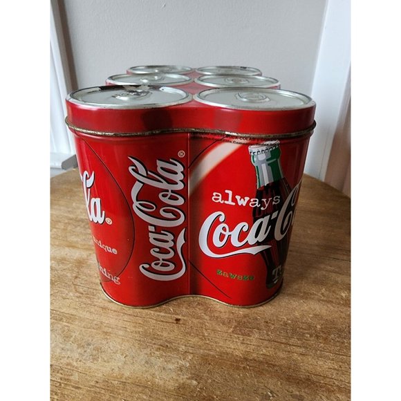 Coca Cola | Other | Cocacola Coke 6pack Cans Collectible Tin Decor 998 ...